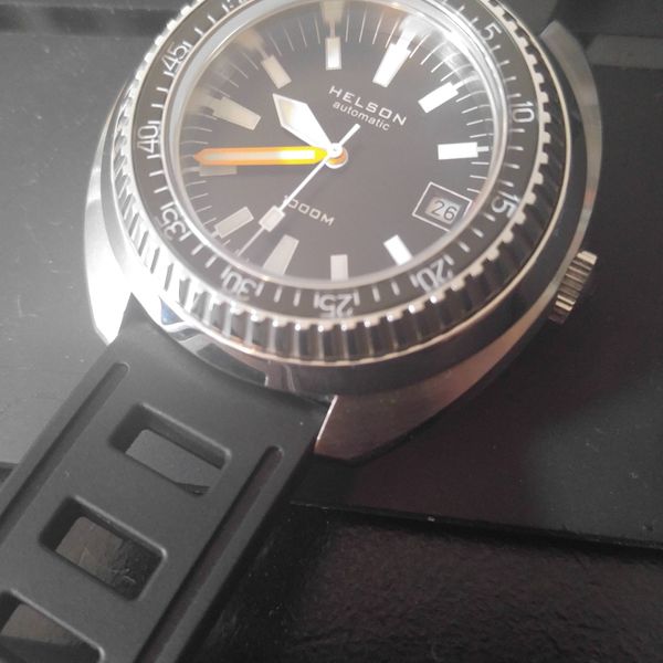 SOLD: Helson Turtle Black Dial | WatchCharts Marketplace