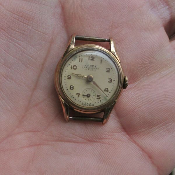 Vintage Larex Langendorf 15 Rubis Wristwatch Swiss Made Gold Plated ...