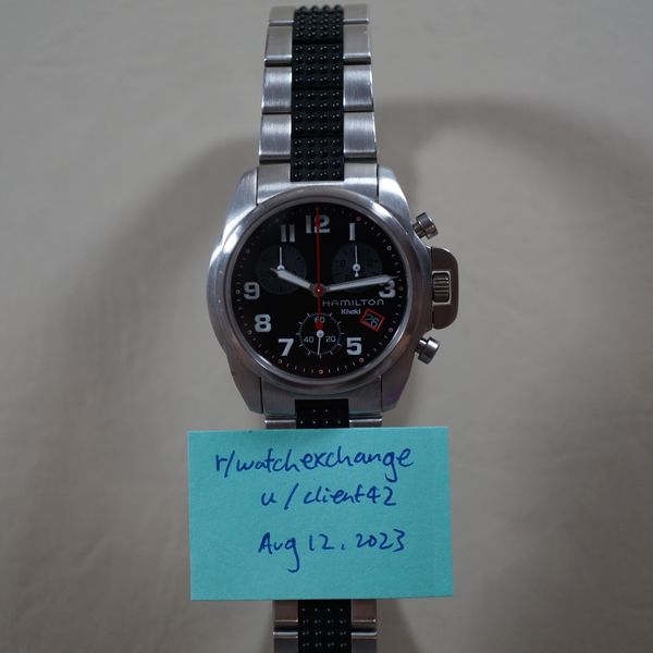 [WTS] Hamilton Khaki 6303 Field Quartz Chronograph Crown Guard Midsize ...