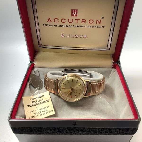 Vintage Bulova Accutron M4 Stainless Steel Men's Watch Complete Set ...