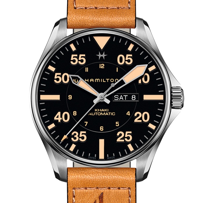 Hamilton Khaki Aviation Pilot Day-Date Auto 46 Stainless Steel ...