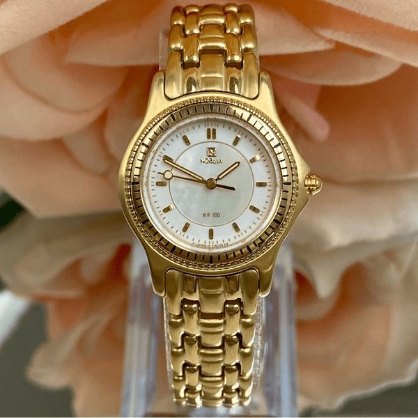 Vintage Citizen Noblia Gold-tone "12 Meter" Watch with Mother of Pearl ...