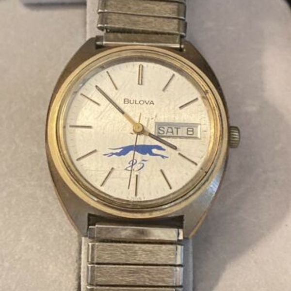 Bulova 25 Year Greyhound Mens Watch. American Time. Working. Original Box. | WatchCharts Marketplace