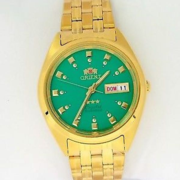 ORIENT 3 Star Automatic Watch Mens Gold tone stainless steel watch ...