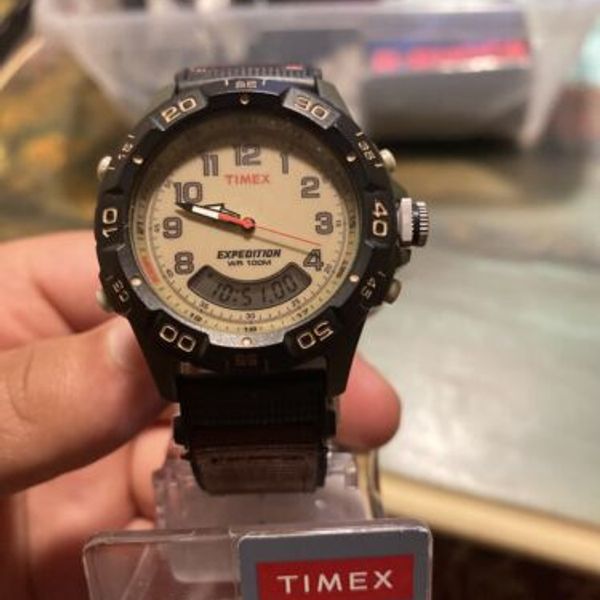 Timex Men's T45181 Expedition Resin Combo Brown/Green Nylon Strap Watch ...