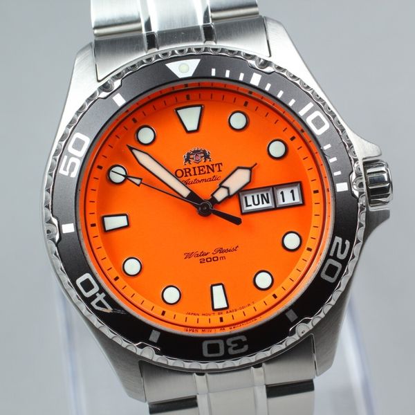 [NEAR MINT w/ Box] ORIENT AA02-C8-A Orange Dial Automatic Men's Watch ...
