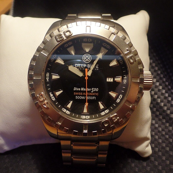 Deep Blue Swiss Dive Master 500 ETA 2824-2 Automatic Diver's Watch 49mm ...