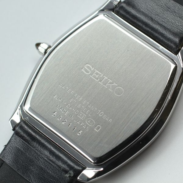 [Exc+5] Vintage Seiko Dolce 8J41-0AH0 35mm Tonneau White Dial Qz Men`s ...