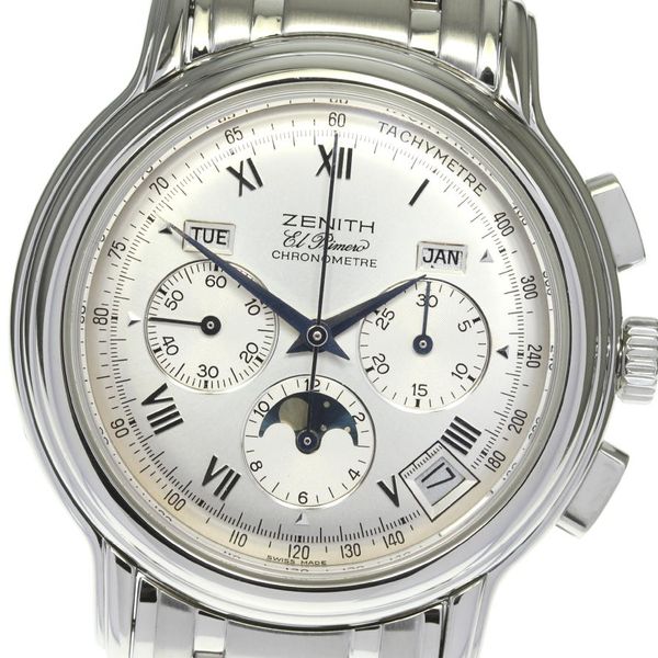 With box protection ☆ Good Condition [ZENITH] Zenith Chronomaster El ...