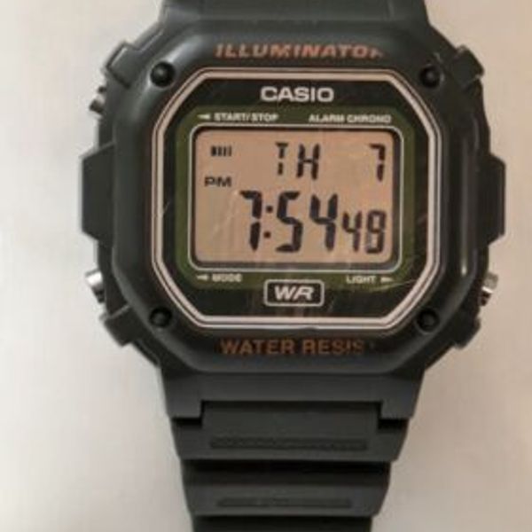 Casio Men's 3224 F-108WH Alarm Chrono Digital Watch Dark Forrest GREEN ...