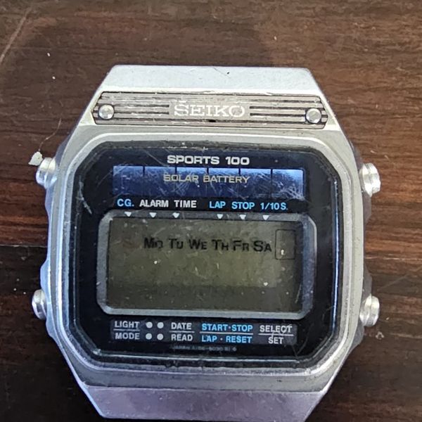 Vintage Seiko Digital Quartz Solar Watch A156-5040 Priced For Quick ...