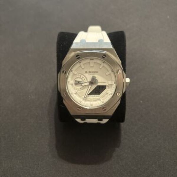 Casio G-Shock CasiOak Royal Oak AP Custom White/White | WatchCharts ...