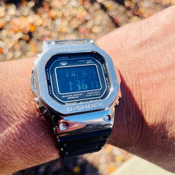 Casio G-shock GMW-B5000-1 Men's Wristwatch - Black - Solar - Bluetooth ...