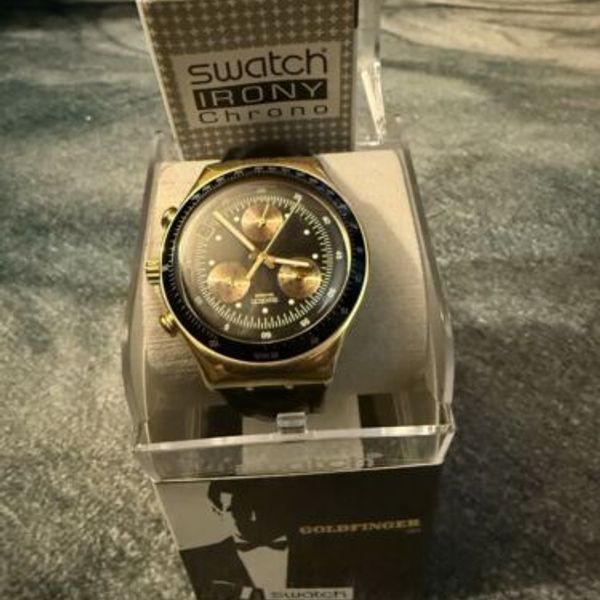 Swatch Watch YCG401 - JAMES BOND â GOLDFINGER" Irony Chrono - Limited Edition | WatchCharts ...