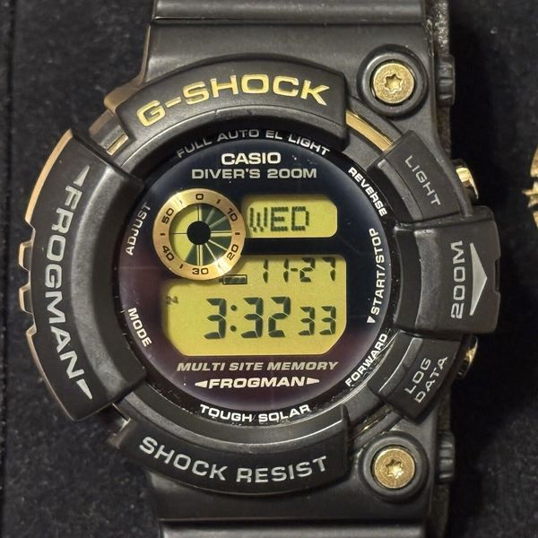 Casio G-Shock GW-225A-1 25th Anniversary Frogman GW200 Solar Digital ...