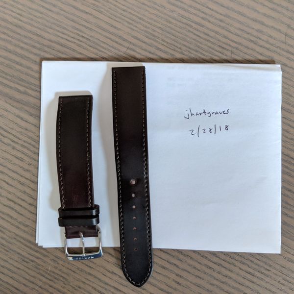[WTS] 19mm Nomos Shell Cordovan Strap in Brown | WatchCharts