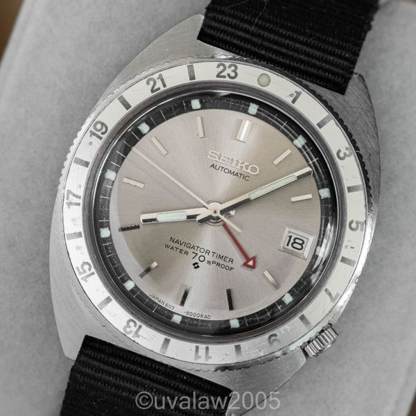 FS: Seiko 6117-8000 Navigator Timer GMT, 1969, Silver Dial, Ghost Bezel ...