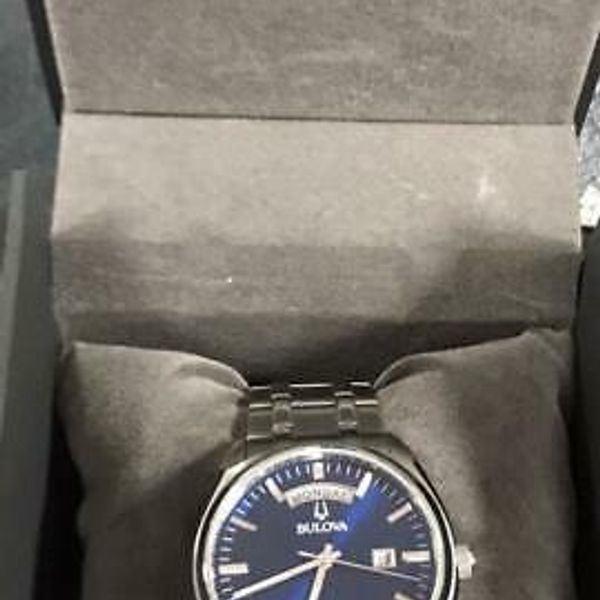 Bulova Men's Classic Blue Dial Stainless Steel Watch - 96C125 39mm MSRP ...
