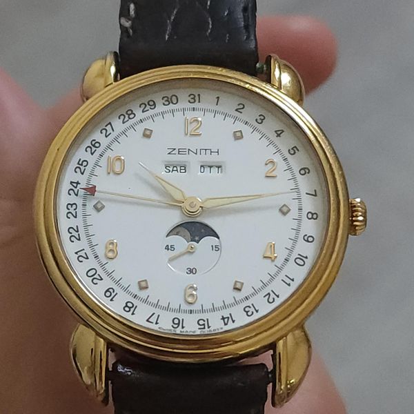 [WTS] Zenith Triple Date Calendar Moon Phase vintage Men Watch Ref. 27. ...