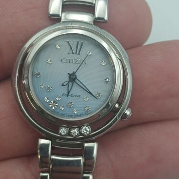 Citizen Eco-Drive Sunrise Ladies Watch E031-S094577 Floating Diamonds ...