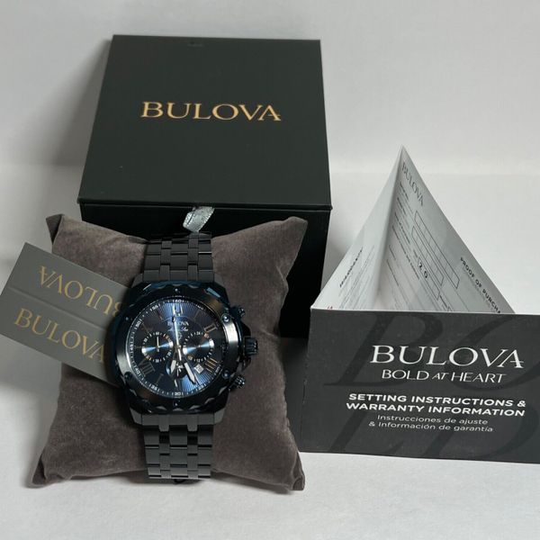 Bulova Marine Star Chronograph Stainless Steel Quartz Men's Watch ...