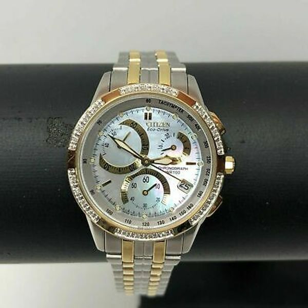 Citizen Eco Drive Women's Diamond Mother Of Pearl Watch Model H504 ...