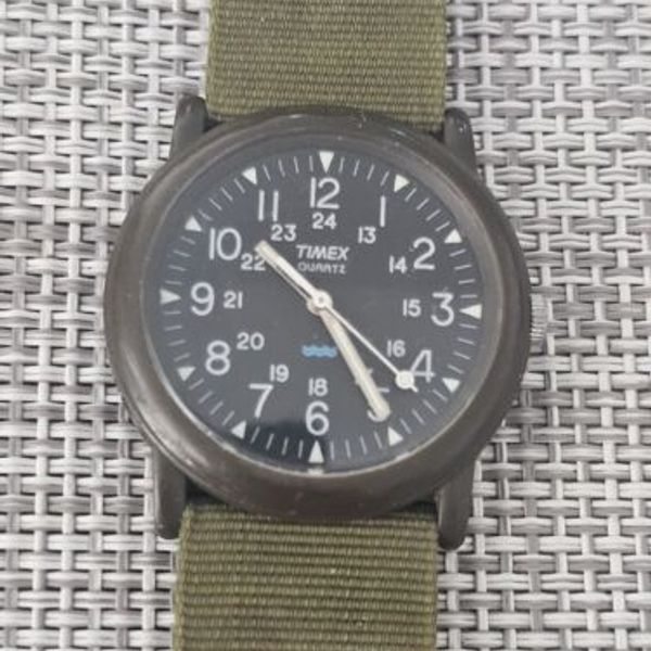 Vintage Timex Field Camper Macgyver Military 24 Hours Watch Quartz ...