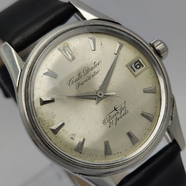 Citizen Jet Auto Dater Para 21J Vintage Men's Watch | WatchCharts ...