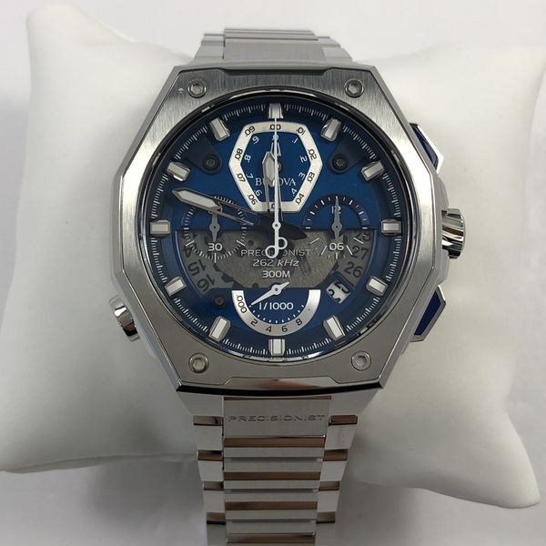 Bulova Precisionist Series X Quartz Blue Dial Stainless Steel Men's ...