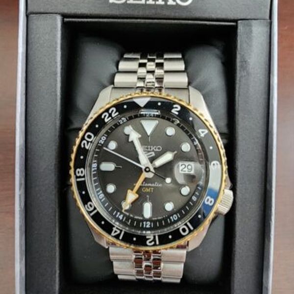 SEIKO SSK021 Automatic Watch for Men - Stainless Steel, Charcoal Dial ...