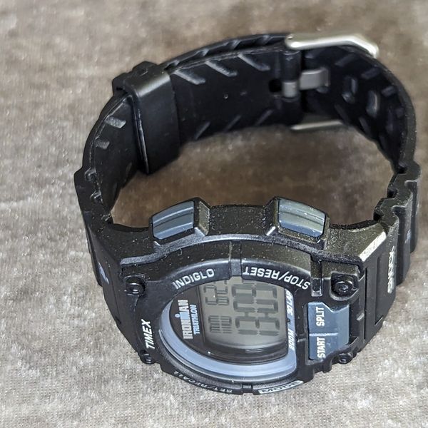 Timex T5K196 Ironman Triathlon Shock 40 Mm Black Digital Watch 200m WR | WatchCharts Marketplace