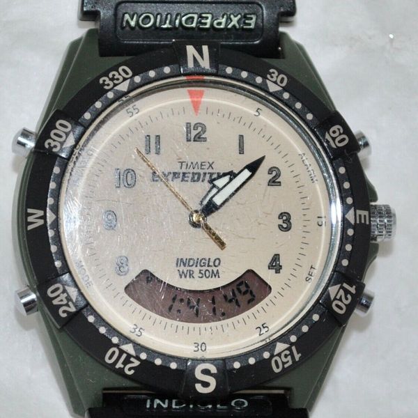 Timex Expedition N9 Indiglo Digital Analog Watch Fiber Band Model ...