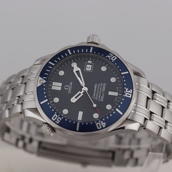 SOLD Omega Seamaster Pro 300M SMP 2531.80 Blue Wave Dial OG Bond 007 Full Size 41mm Automatic ...
