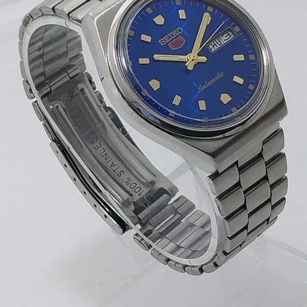 Vintage Seiko 5 Men's Automatic Blue Face Wrist Watch 6309A cal ...