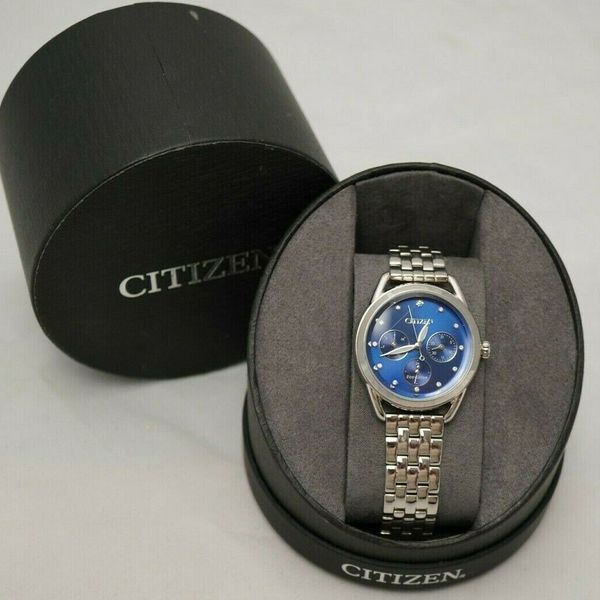 Citizen Eco-Drive Chronograph Blue Dial Women's Wrist Watch 8729 ...