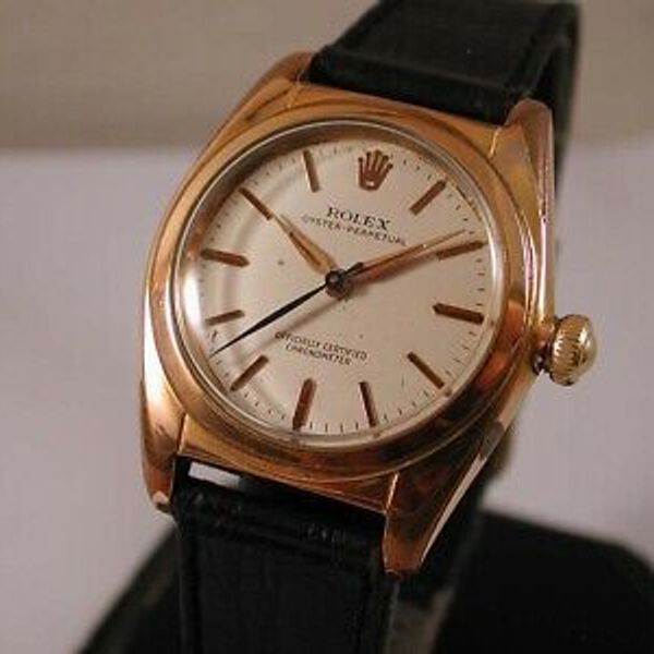 1940's Gold Filled Rolex Oyster Perpetual Bubbleback Chronometer. 2940 ...