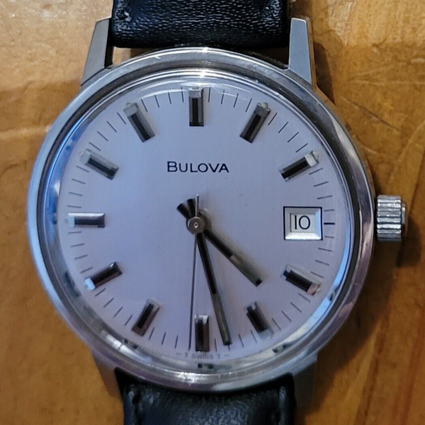 Vintage 1972 Bulova Sea King Calendar Swiss N2 Automatic No Whale Crown ...