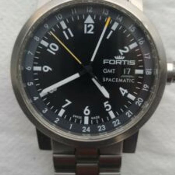 Vintage Fortis Spacematic GMT AUTOMATIC Q/SET DATE watch in running ...