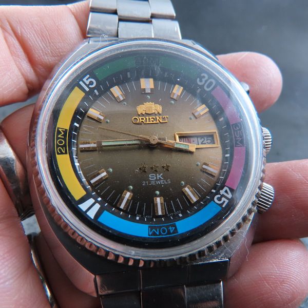 Japan Orient SK Three Star Daydate Automatic Men Watch | WatchCharts ...