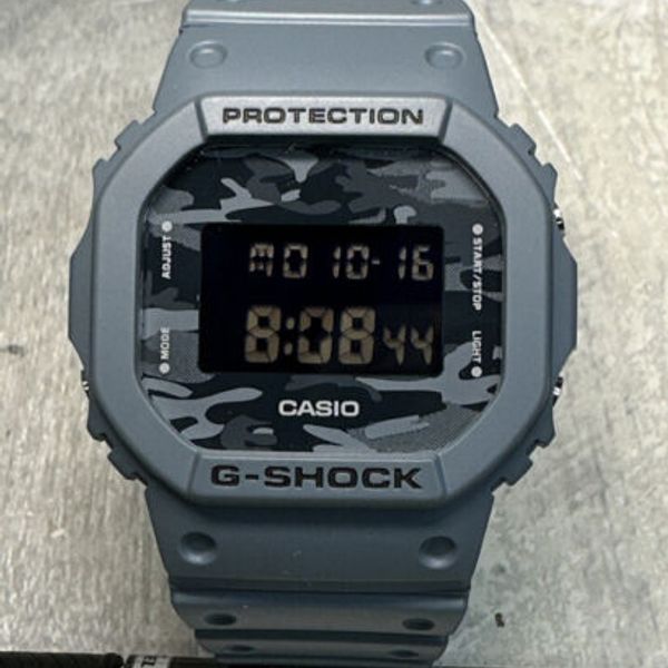 Casio G-SHOCK DW5600CA-2 Camouflage Motif Blue Digital 200m Woman Watch ...