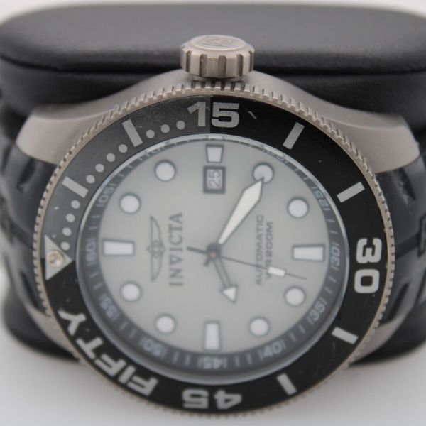 Invicta Pro Diver Model#20520 Titanium 50mm Silicone Band Automatic TI ...