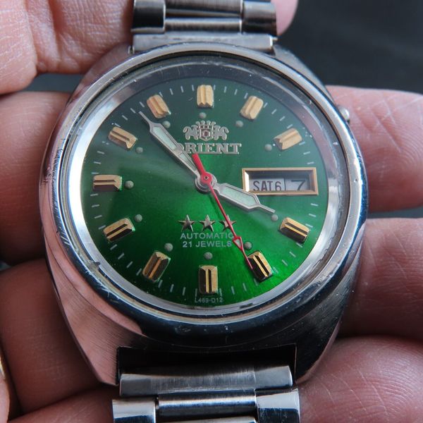 Japan Orient Three Star Daydate Automatic Men Watch | WatchCharts ...