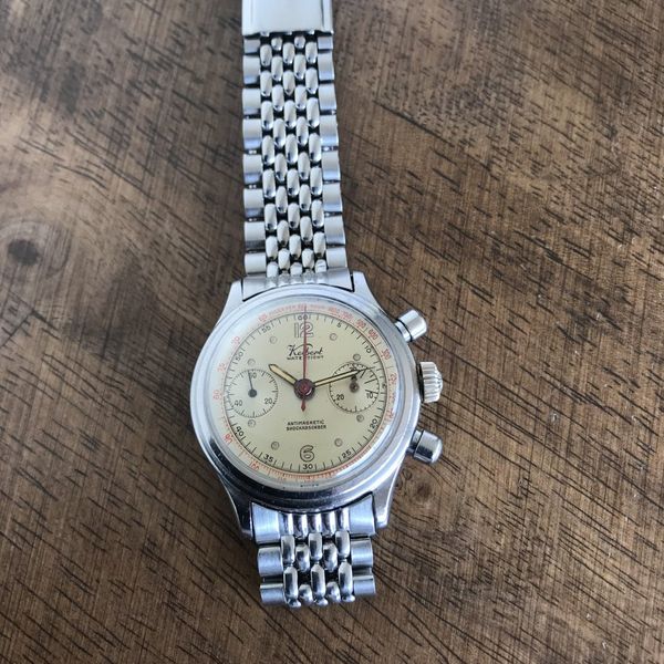 FS Vintage Kelbert “Step Case” Chronograph with oversized pushers ...