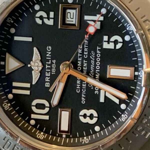 Breitling Avenger Sea Wolf Men's Date Automatic Black Dial- A17330 ...