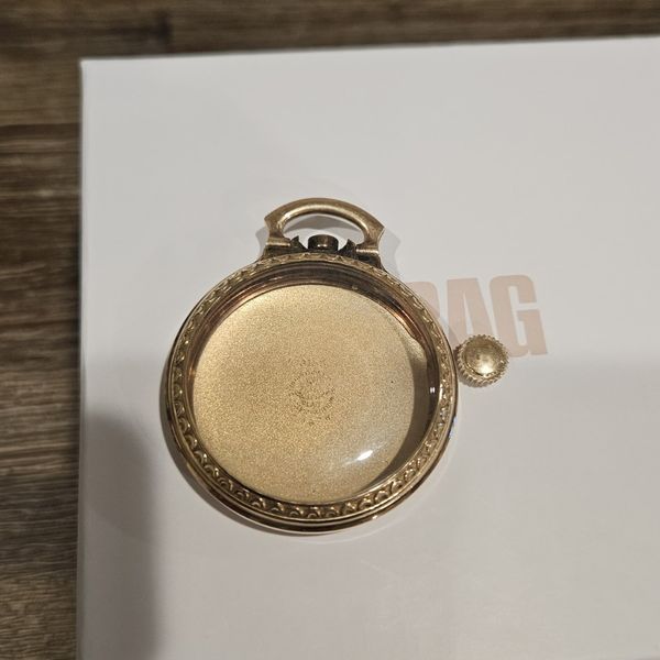 10K rolled gold plate case Elgin national Watch Open Face Size 16 ...