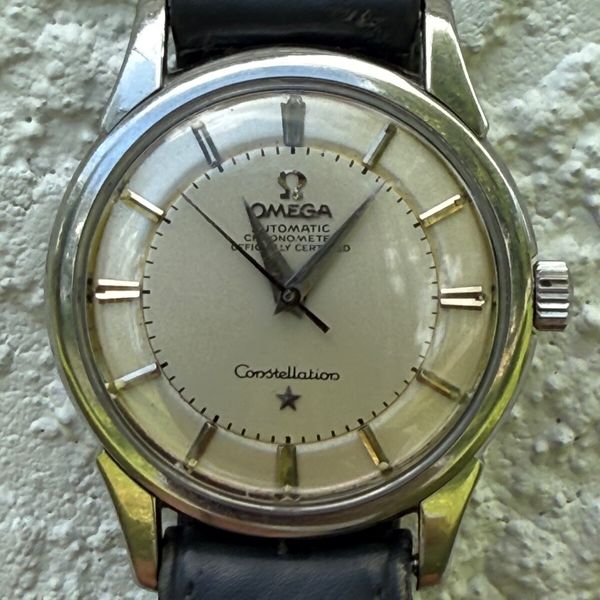 Omega Constellation Chronometer Rail Track Dial SS 34.5mm Wristwatch ...