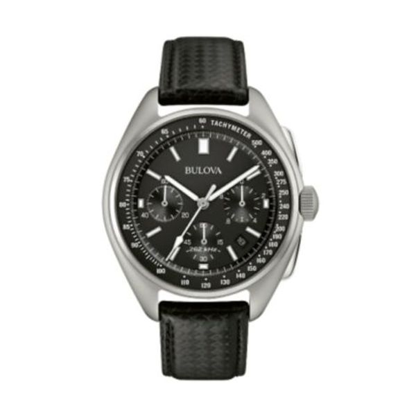 Bulova Special Edition Lunar Pilot Chronograph Black Dial Men's Watch ...