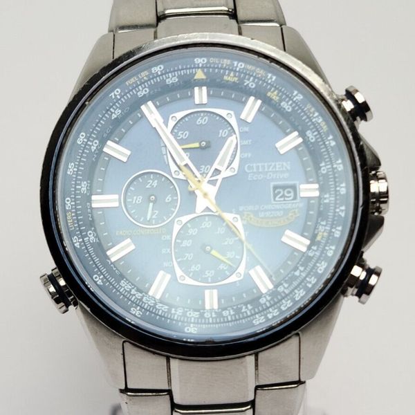 Citizen Eco-Drive Blue Angels Blue Dial Chronograph Men's Watch H800 ...