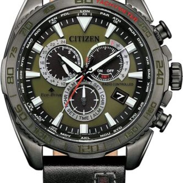 Citizen Promaster LAND CB5037-17X Eco-Drive Adventure Radio Green ...