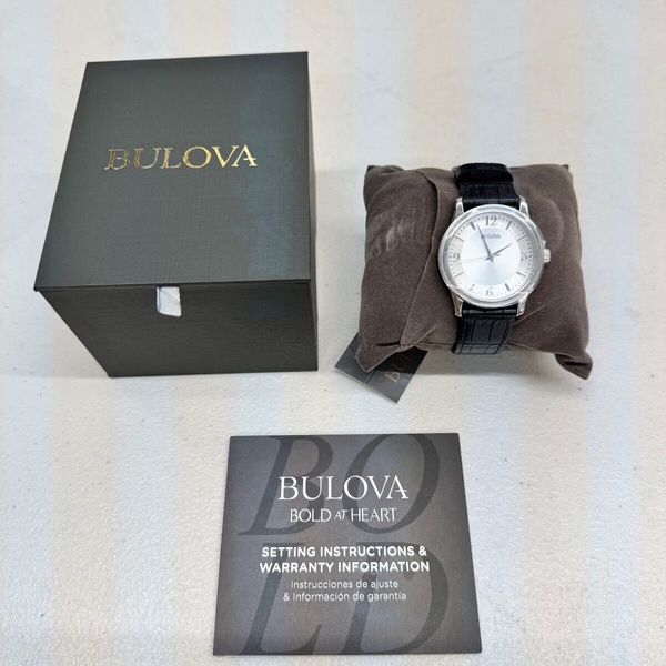 Bulova Men's Watch Japan Movement Quartz 96A28 Leather Band BRAND NEW ...